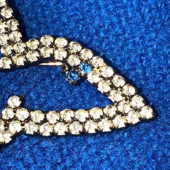 Jewelry | 3 Clear Blue Rhinestone Fish Shark Pin Vintage | Poshmark